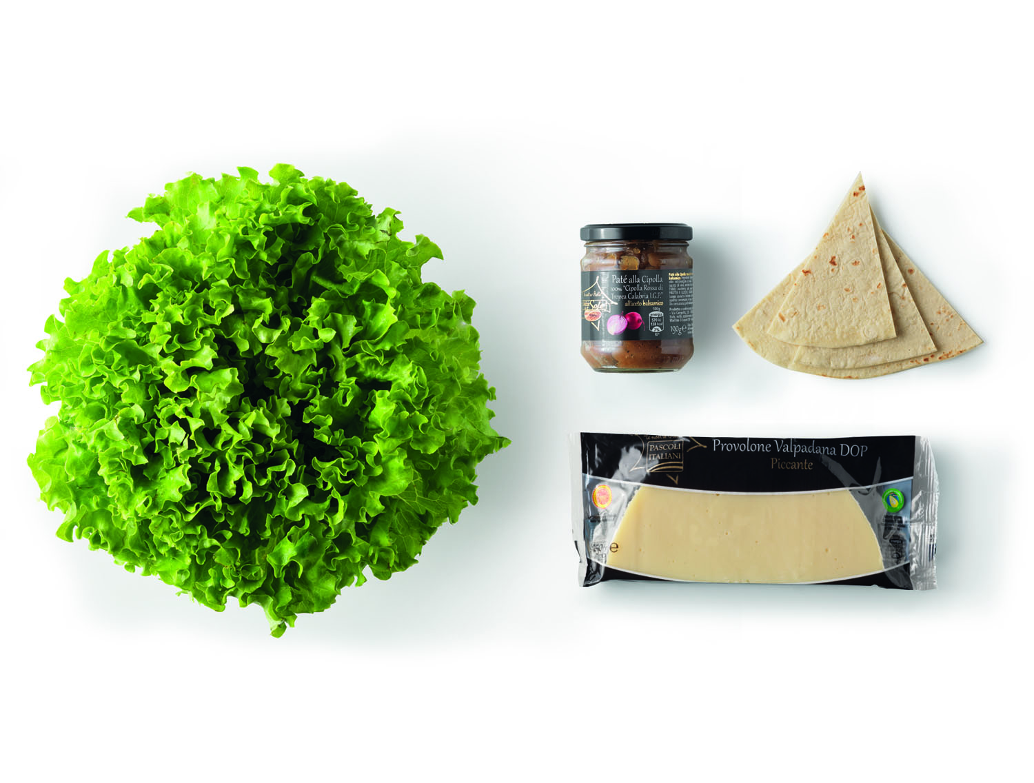 Millefoglie di piadina con provolone e paté alla cipolla rossa di ...